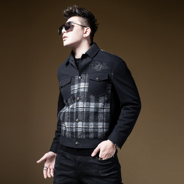 BM men's jacket 2021 new trendy brand retro plaid splicing coach jacket ...
