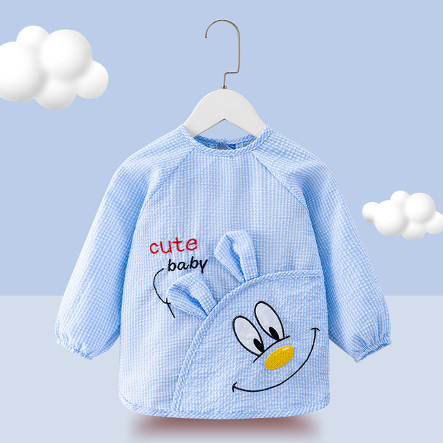 Spring thin smock children's kindergarten indoor waterproof and anti-fouling smock infant ...