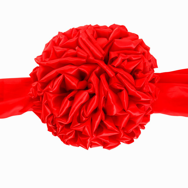 Big Red Flower Ball Car New Car Delivery Opening Ceremony Ribbon Cutting Car Show Red Hydrangea ...