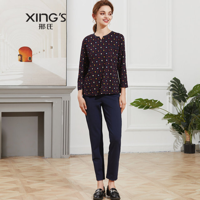 Xing's women's clothing, large-size printed base shirt, women's early ...