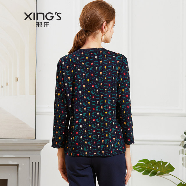 Xing's women's clothing, large-size printed base shirt, women's early ...