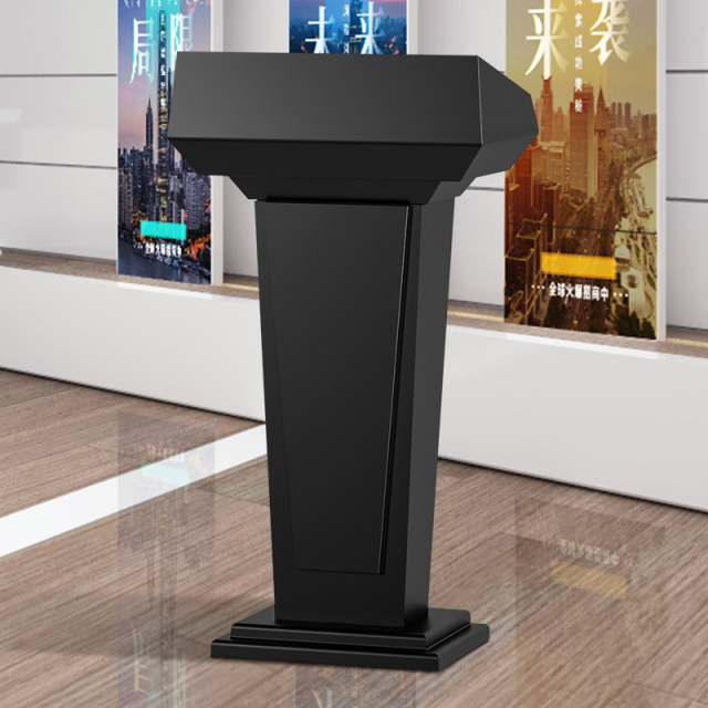 Podium Solid Wood Conference Room Speech Table White Painted Podium ...