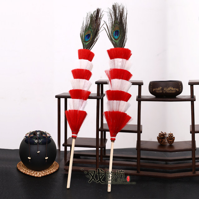 Opera Wusheng Wudan Peacock Eyes Feather Seat Qiaohuadan Headdress ...
