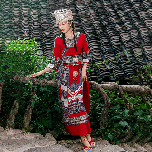 Miao costumes, female minority adult performance clothes, Guizhou ...