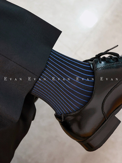 Dark Night Burgundy Striped Suit Stockings Men's Formal Socks Gentleman ...