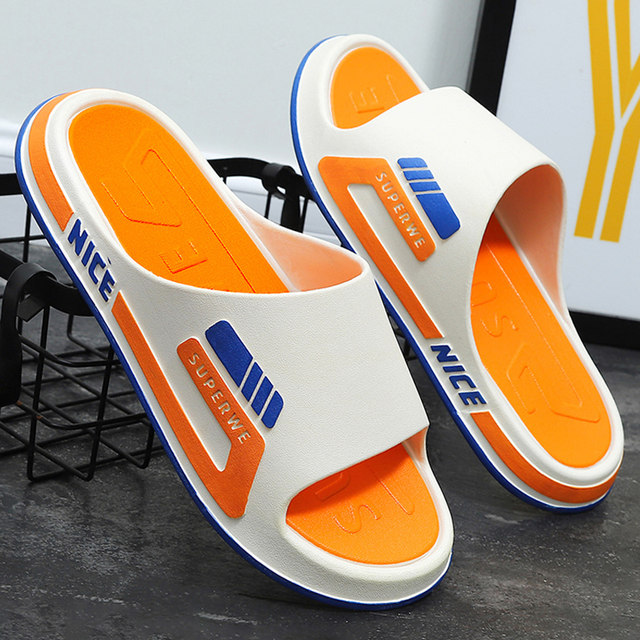 Summer slippers for men can wear non-slip thick-soled household trendy ...