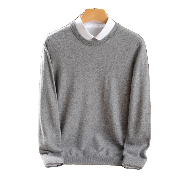 Men's cashmere sweater business casual round neck cashmere sweater new ...
