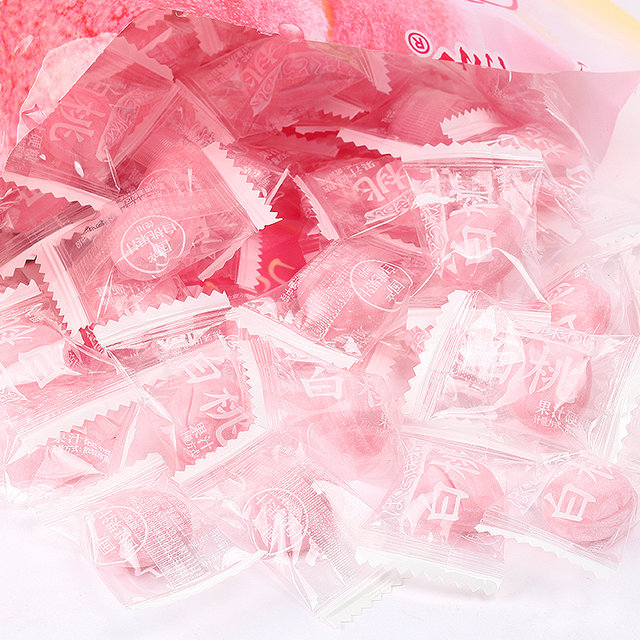 Hongyuan white peach candy 500g sweet and sour nostalgic fruit candy ...