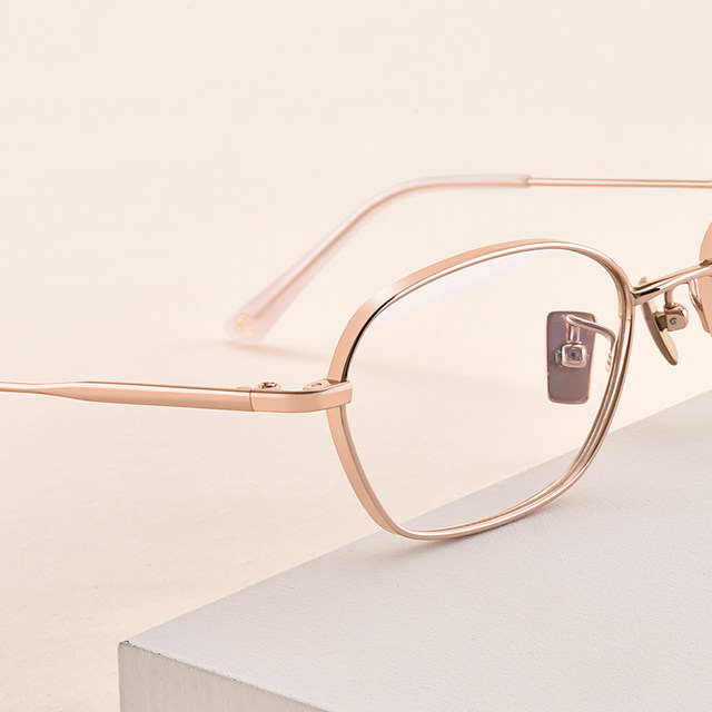 High-end myopia glasses frame for women with thick edge rose gold ultra ...