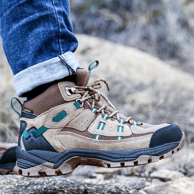 Tough outdoor mountaineering shoes men's waterproof anti -slip high ...