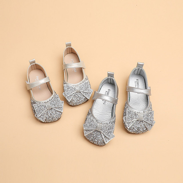 Girls' Small Leather Shoes Children's Bow Princess Shoes 2025 Spring ...