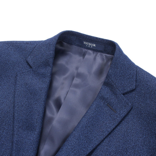 Abel Ole Men's suit spring casual suit, hidden blue oblique wool suit ...