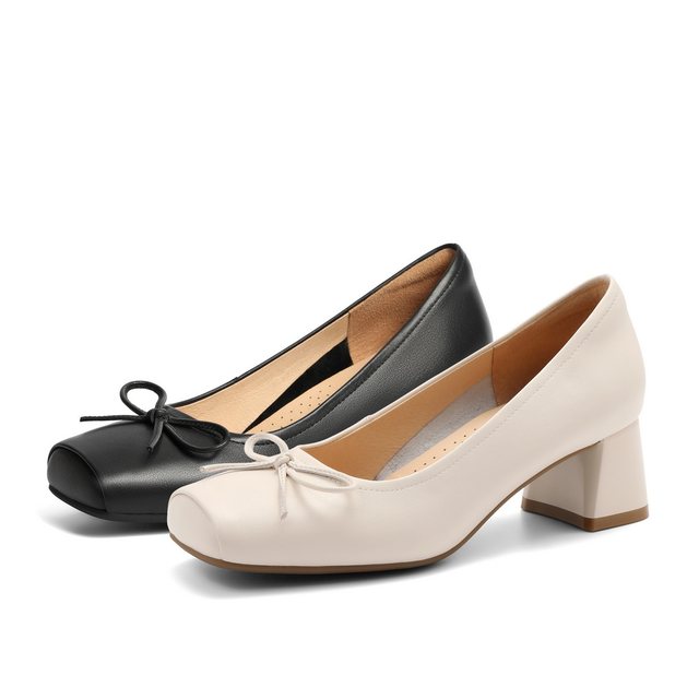 Belle Fang thick heel high heels women's new shopping mall shoes ...