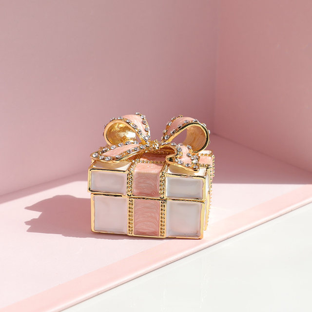 Bow jewelry box princess style jewelry box storage box high-end jewelry ...