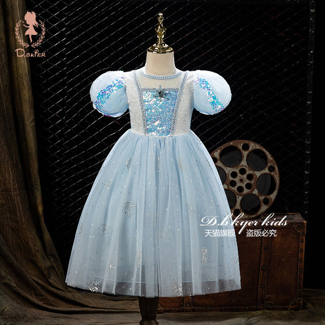 Hi! Fish Princess Dress Girls Summer Frozen Esla Essa Dress Birthday ...