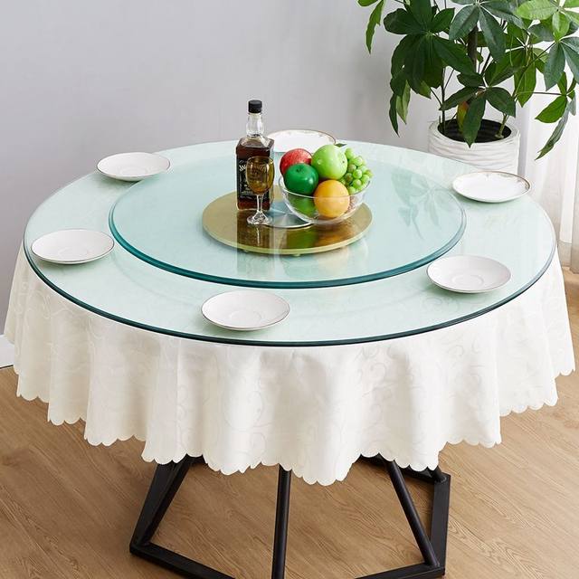 Specialty dining table thickened and tempered glass turntable base ...