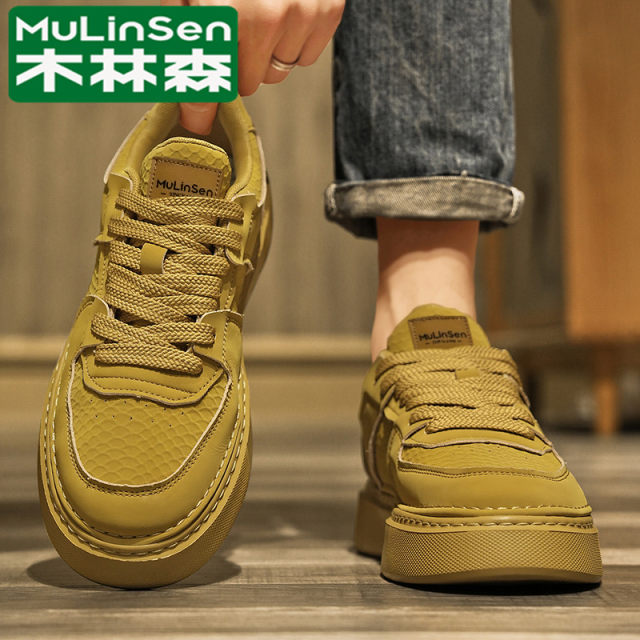 Mulinsen men's shoes spring sports thick bottom retro niche youth work ...