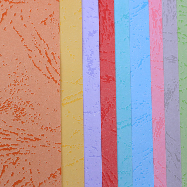 180g A4 A3++ flat leather textured paper 100 sheets of binding cover ...