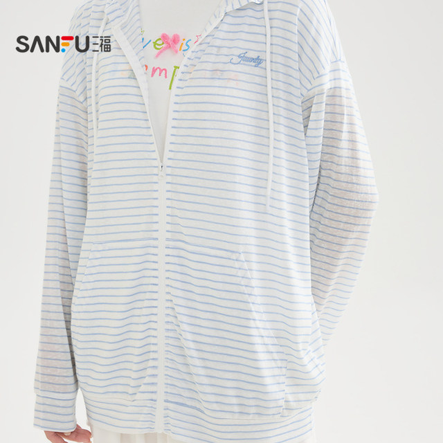 Sanfu sun visor coat for women 2025 new summer English embroidery thin ...