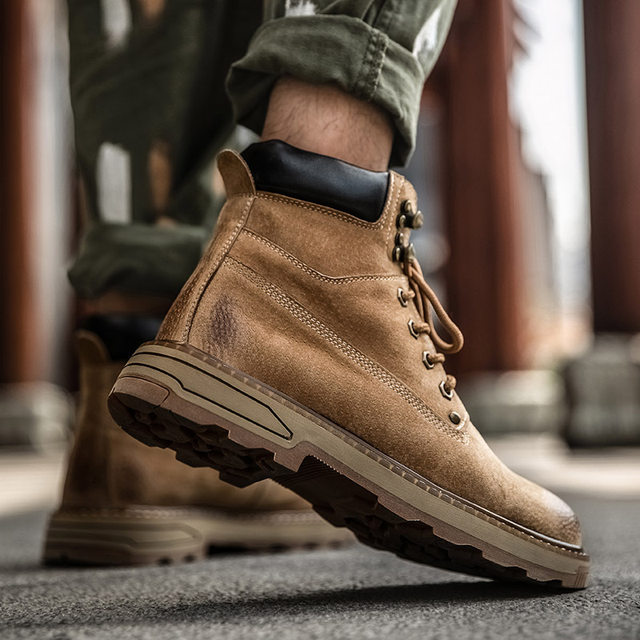 Martin boots men's high -top British style worker boots tide shoe do ...