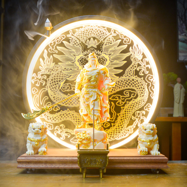 Wu Sheng Guan Gong Wu Wealth God Lucky Ornaments Home Worship Living ...