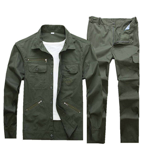 Summer pure cotton work clothes men's tops welder anti-scalding wear ...