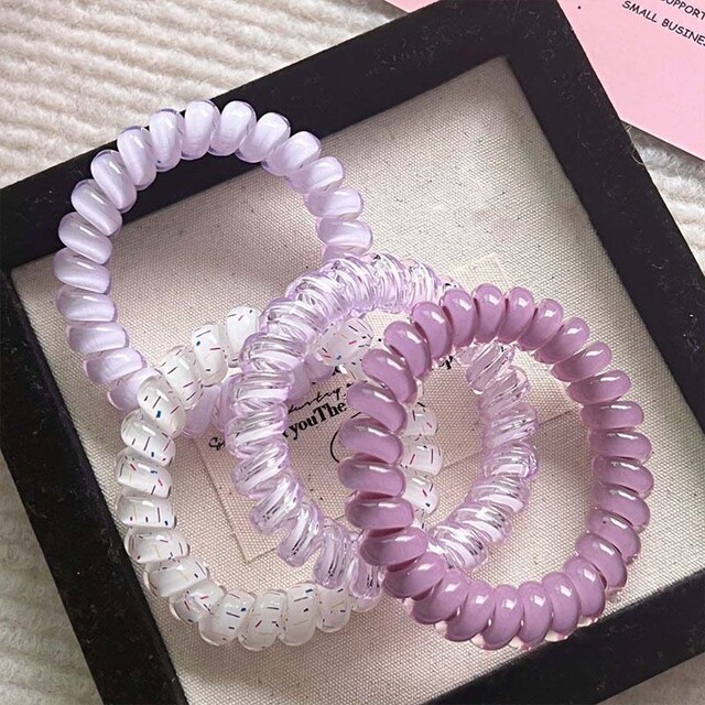 High-quality grape coconut coconut polka dot phone cord hair tie, fresh ...