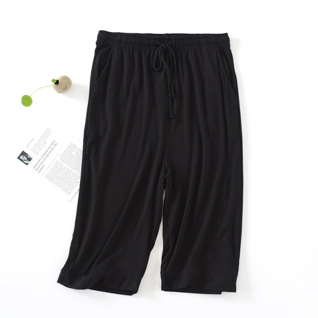 Comfortable modal cotton pajama pants, three-quarter pants for men ...