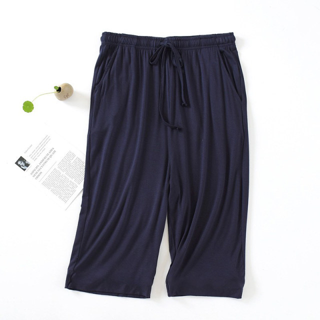 Comfortable modal cotton pajama pants, three-quarter pants for men ...
