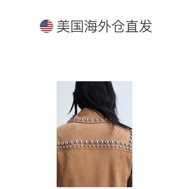 Mango Ms. Rives leather jacket women's leather jacket 22 8 inch long ...