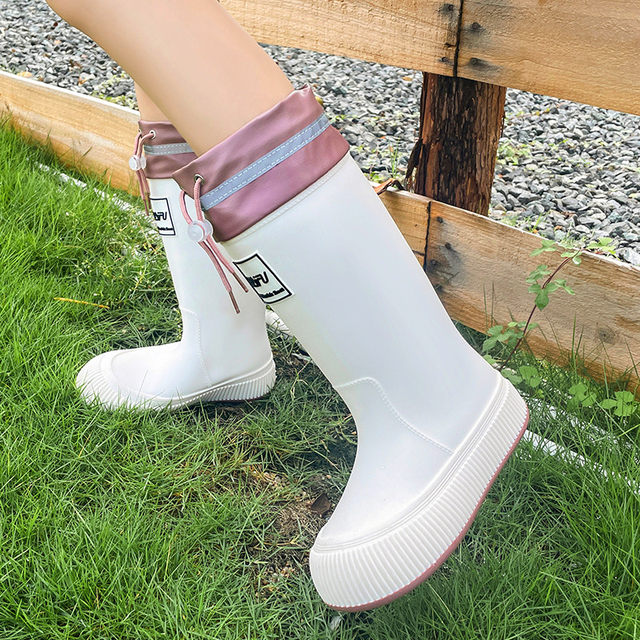Rainproof winter rain boots for women 2024 new high-top waterproof anti ...