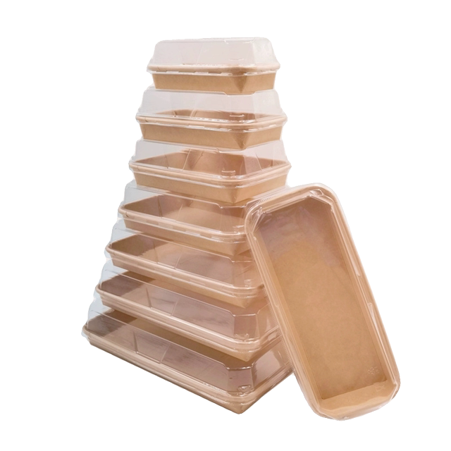 Net red disposable high -end cowhide paper sushi packing box ...