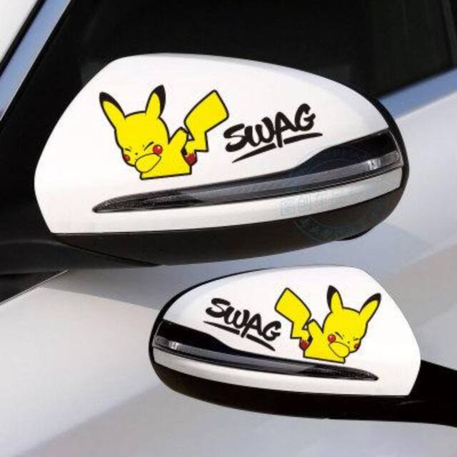Car sticker creative personality cartoon rear -view mirror decoration ...