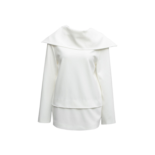 Moona white moonlight high lapel white suit skirt high -level sensor ...
