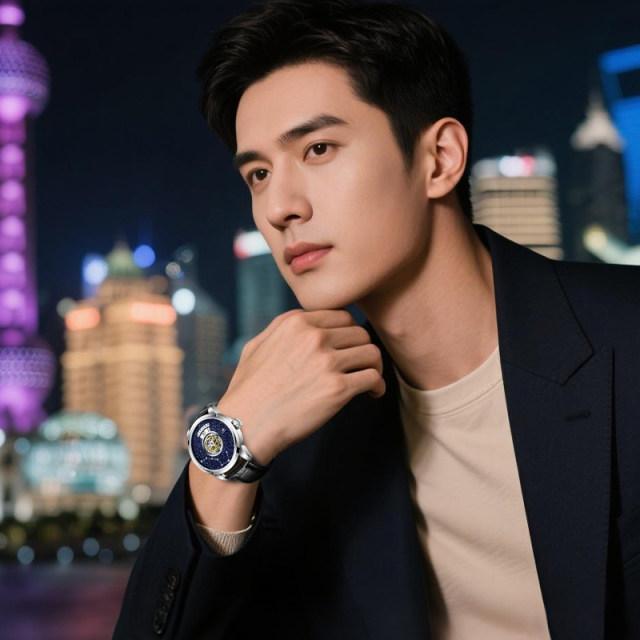 Shanghai watch Beidou Seven Stars Center Tourbillon Manual Mechanical ...