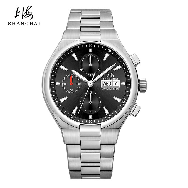 Shanghai brand watch chronograph multi-function racehorse watch fully ...