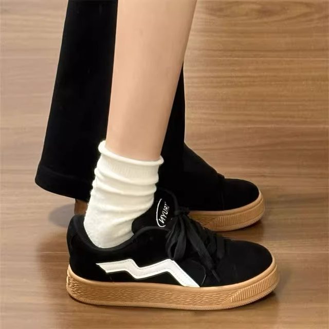 Retro niche classic black fur bread shoes for women ins tide high ...