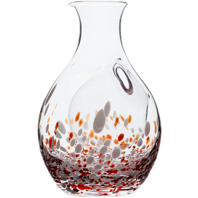 Japanese colored glass sake jug ice wine jug sake cup plum wine set ...