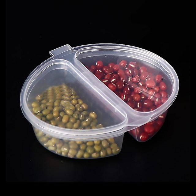 Disposable sauce box, two-compartment commercial seasoning box, pickle ...