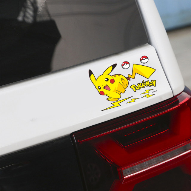 Frog jumping Pikachu car scratch scratch sticker motorcycle electric ...