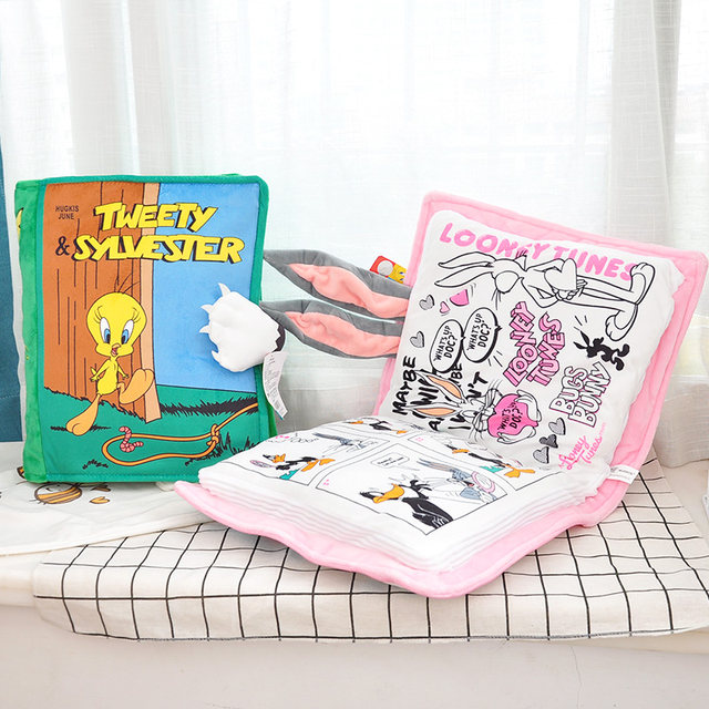 Genuine Le Yitong Rabbit Pastel plush book pillow cute Cui Di nap ...