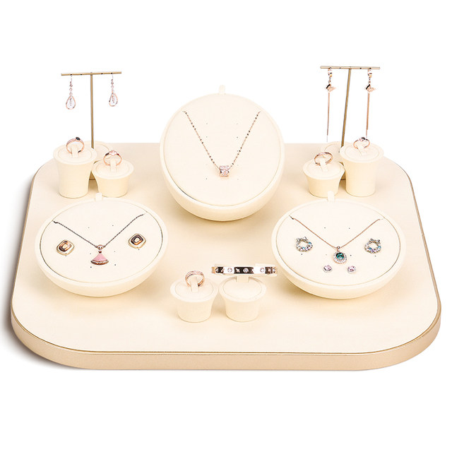 High-end jewelry display props counter set necklace pendant earrings ...
