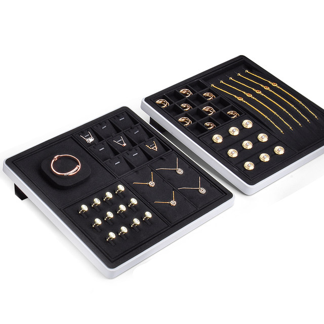 JINSKY/JINSKY black jewelry display props set jade jade earrings ring ...