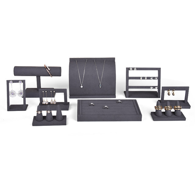 JINSKY/JINSKY dark gray jewelry display props jade jade earrings ring ...
