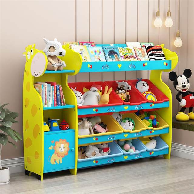 Children's toy storage shelf baby book frame picture book rack ...