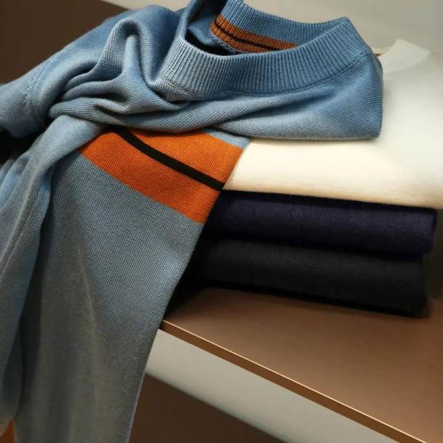 Classic Real Madrid same wool-blend men's round-neck sweater anti ...