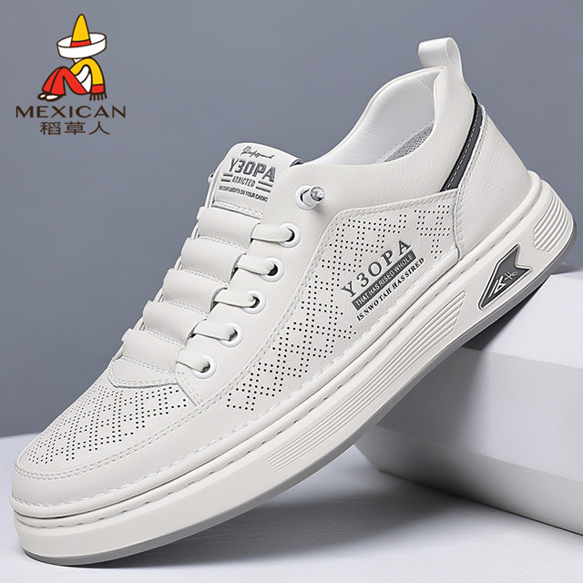 Scarecrow men's shoes for summer breathable new casual leather shoes ...