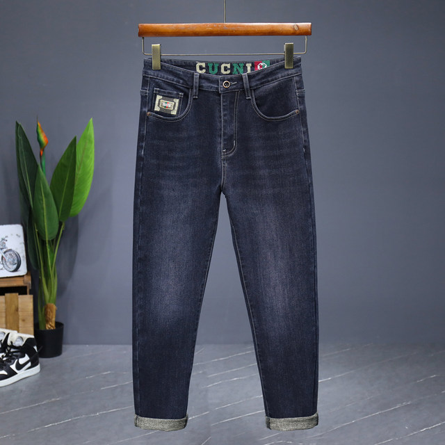 New spring 2025 new men's jeans fashionable simple elastic trend versatile soft and comfortable ...