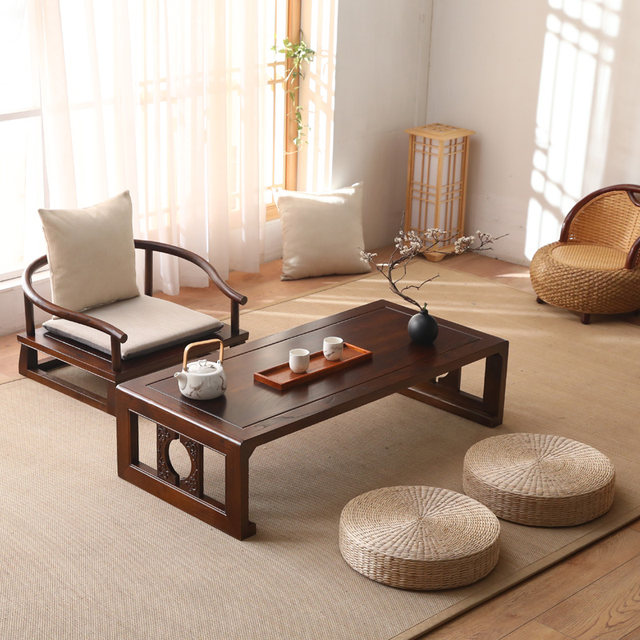 Solid wood tatami coffee table small table custom Japanese dwarf table ...