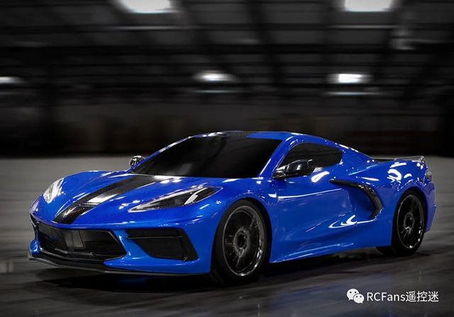 Traxxas remote control electric room flat car 4-Tec 3.0 C8 Corvette ...